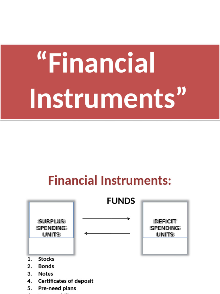 LECTURE 2 Financial Instruments | PDF | Bonds (Finance) | Securities ...