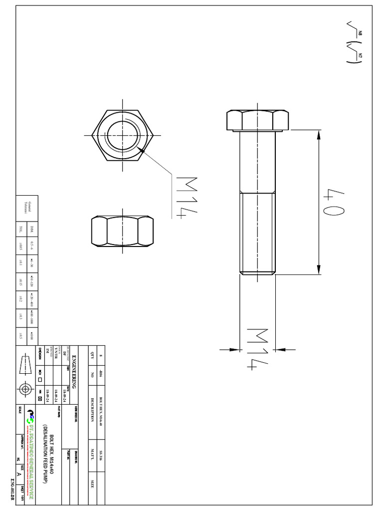 Bolt Screen m14x40 | PDF