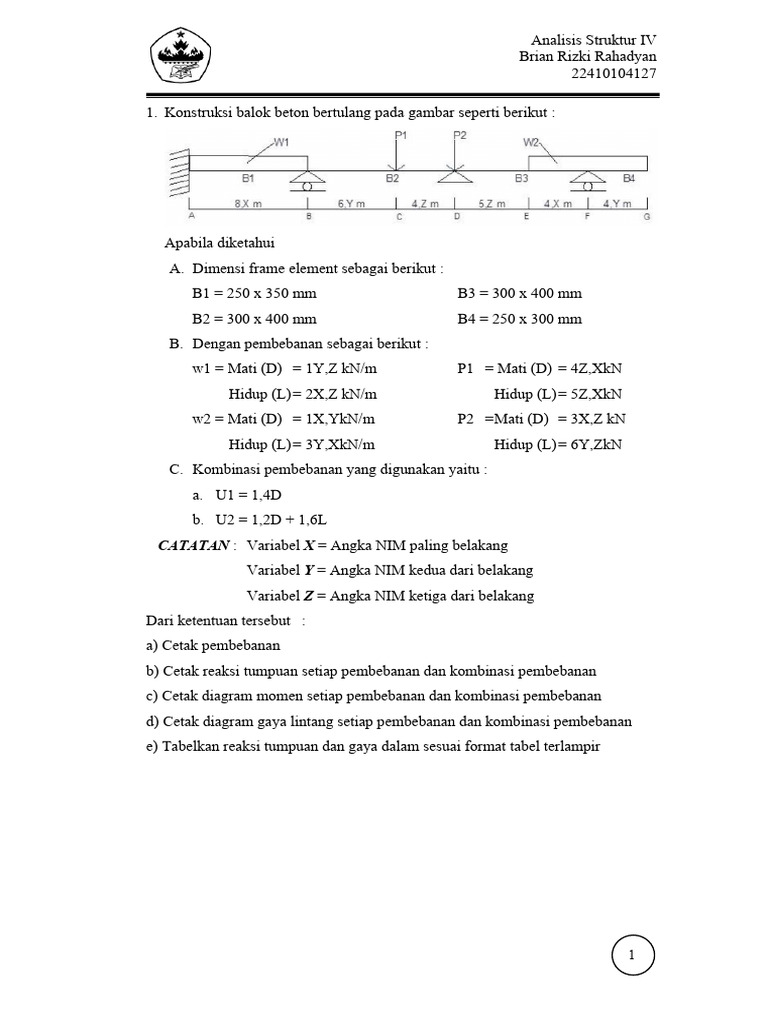 AS IV_Analisis dan Modeling Balok | PDF
