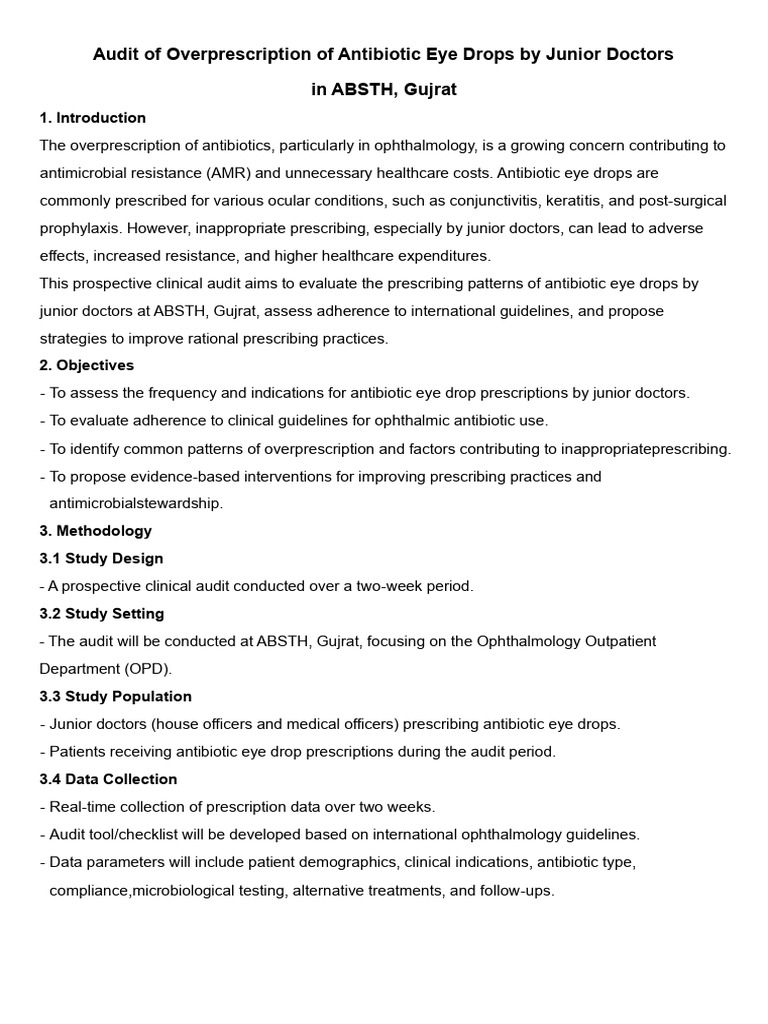 Audit_Proposal_Antibiotic_Eye_Drops_Cleaned-1 | PDF | Antimicrobial ...