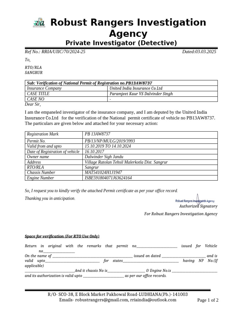Format Permit Verification | PDF