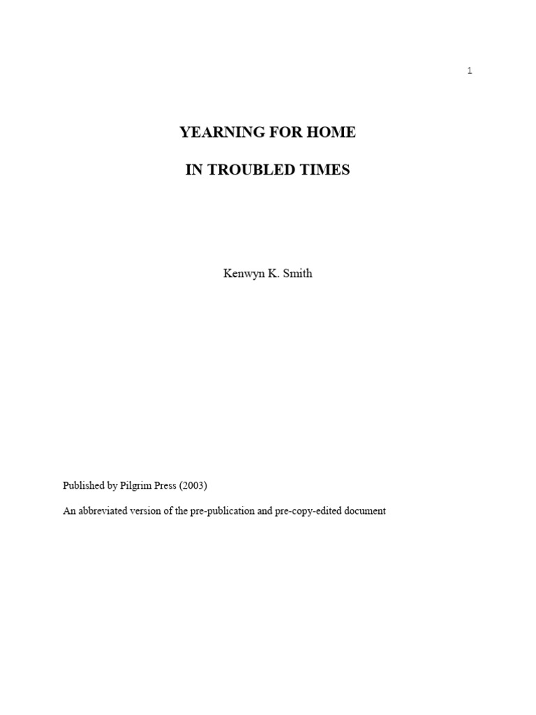 Yearning For Home in Trouble Times - Blue Batch B | PDF