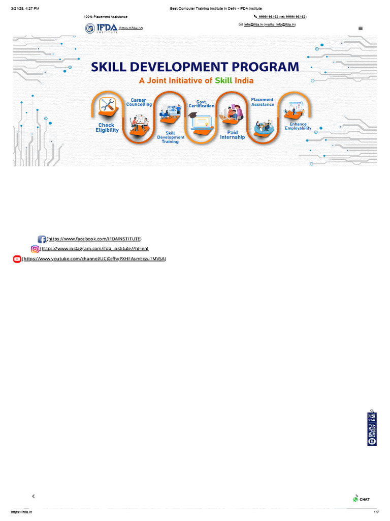 Best Computer Training Institute in Delhi - IfDA Institute | PDF ...