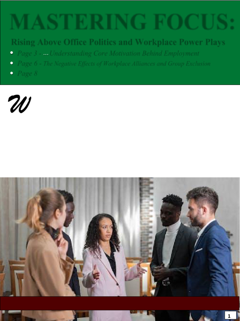 Mastering Office Politics Strategies | PDF | Motivation | Motivational