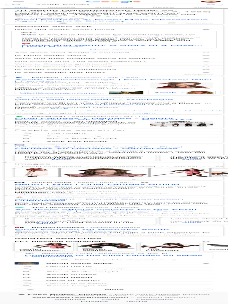 Aerith Height - Google Search | PDF | Square Enix Games | Role Playing ...