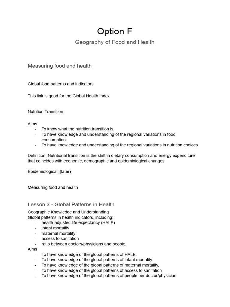Food and Health Geography Insights | PDF | Agriculture | Antimicrobial ...