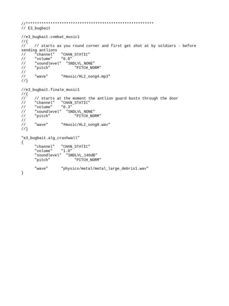 Level Sounds E3 Bugbait | PDF