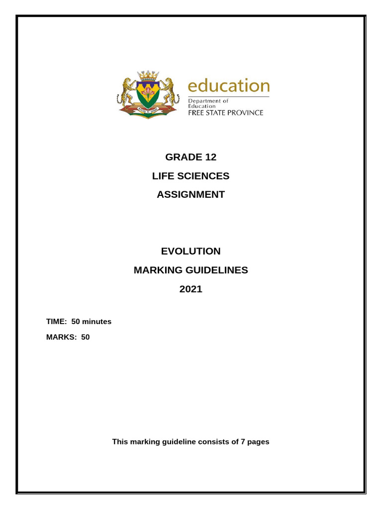 LS GR 12 Assignment 2021 MG | PDF | Hybrid (Biology) | Species