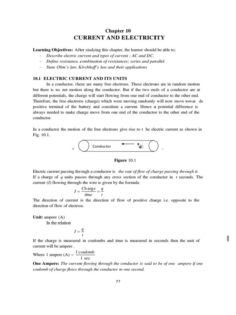 Current Electricity | PDF