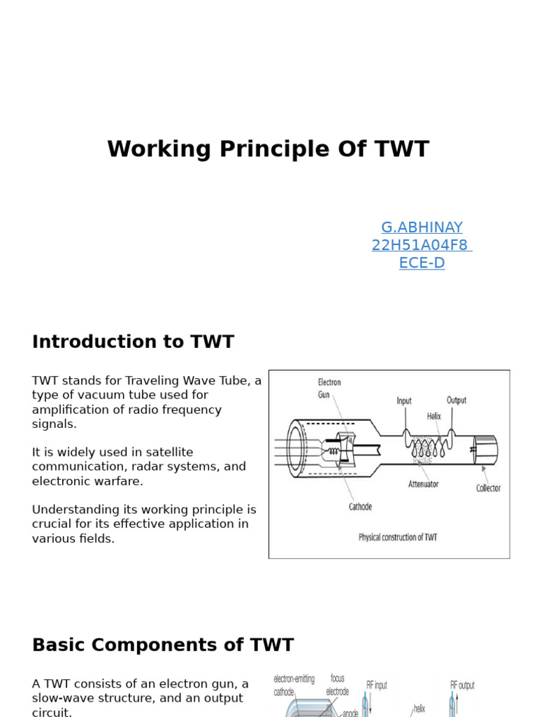 Working Principle of TWT | PDF