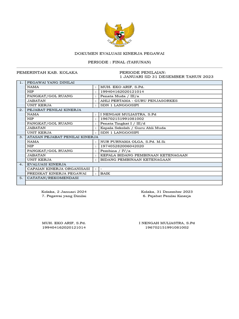 SKP Muh. Eko Arif 1 | PDF