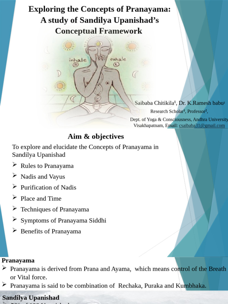 Exploring The Concepts of Pranayama: A Study of Sandilya Upanishad's ...