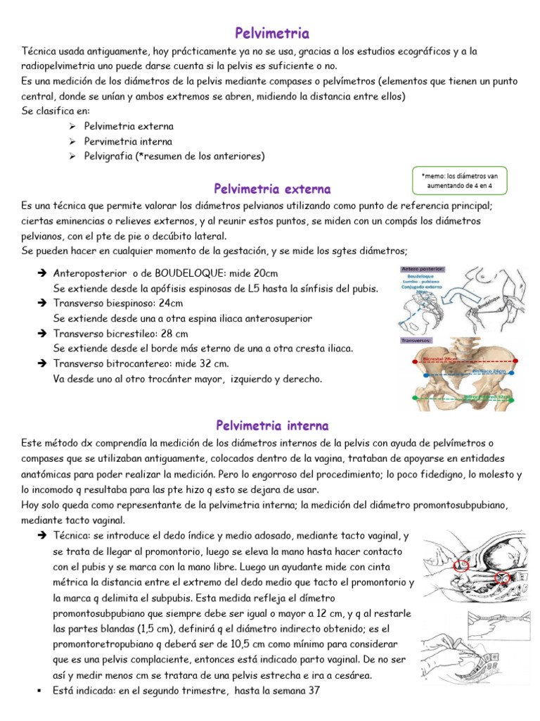 Guía sobre Pelvimetría y Pelvigrafía | PDF | Pelvis