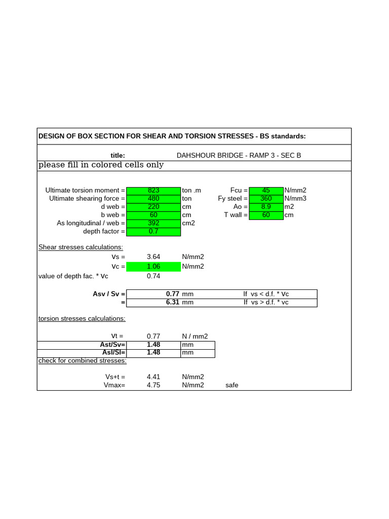 Bs Shear and Torsion Box Section | PDF