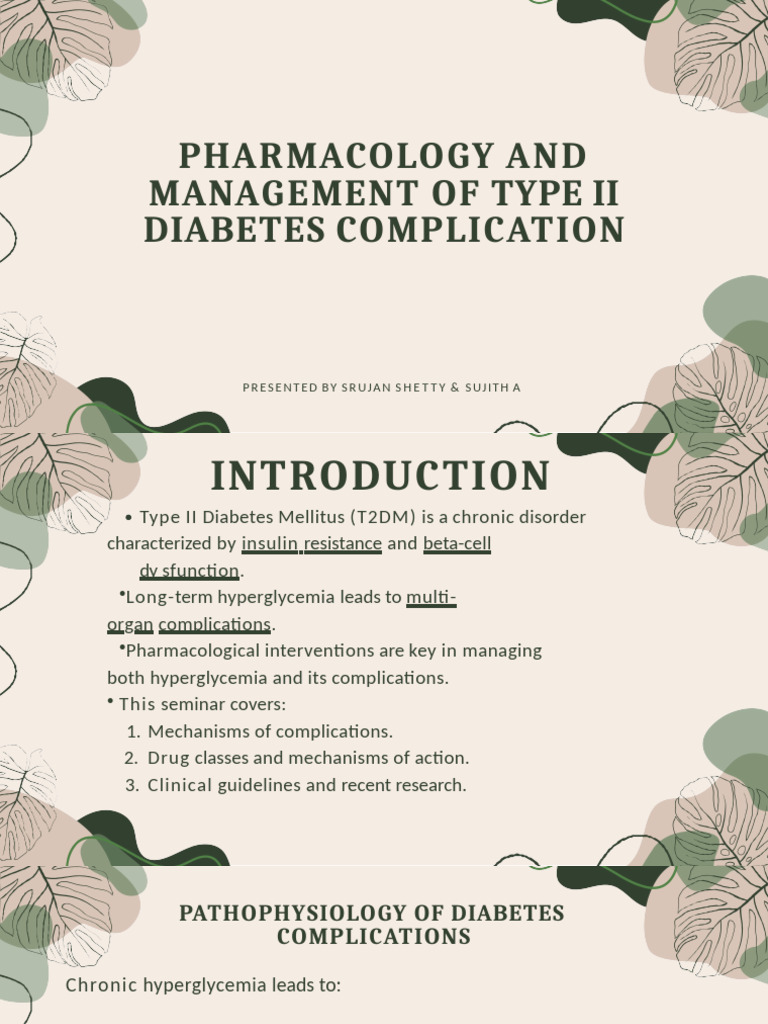 Pharmacological Management of T2DM | PDF | Diabetes | Hyperglycemia