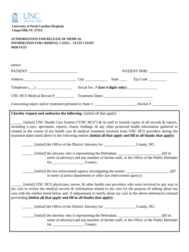 Consent Form Criminal Case State Court | PDF | Medical Record | Justice