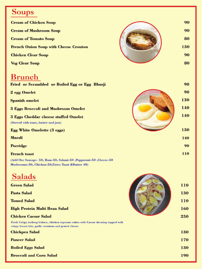 La Rochelle - Menu | PDF