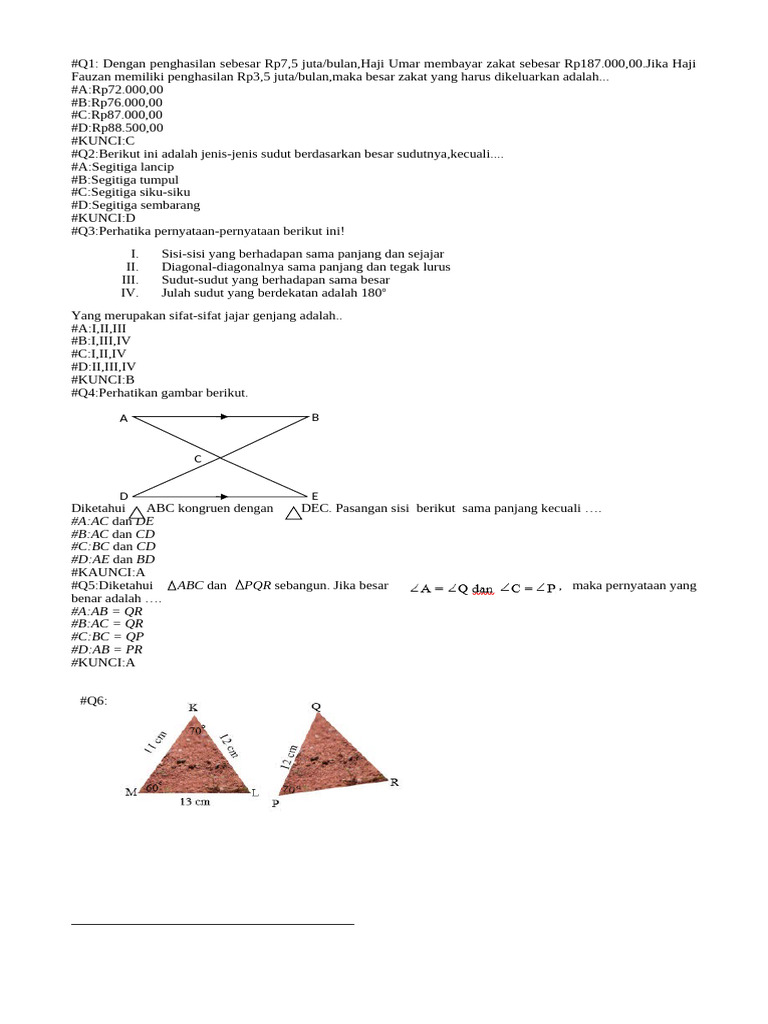 Soal Luam MTK Kelas Ix 2025 | PDF