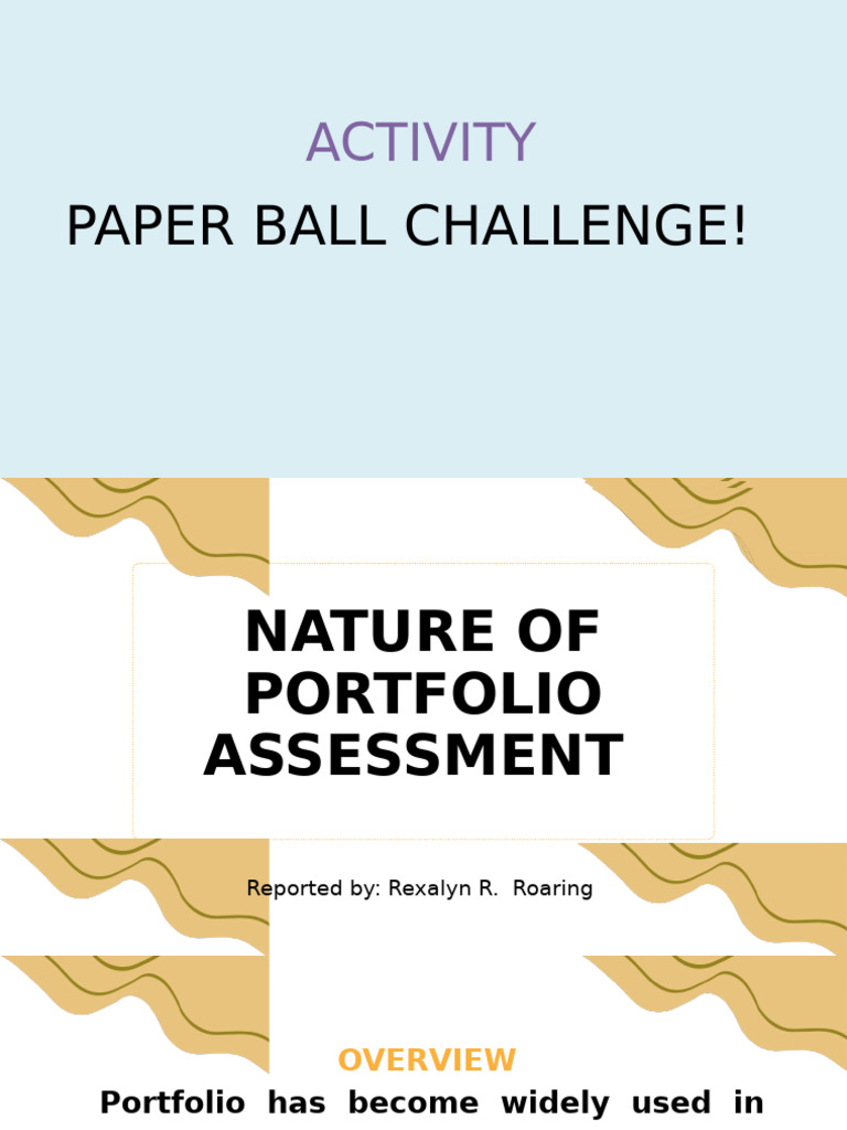 Chapter7 - Nature of Portfolio Assessment | PDF | Educational Assessment | Learning
