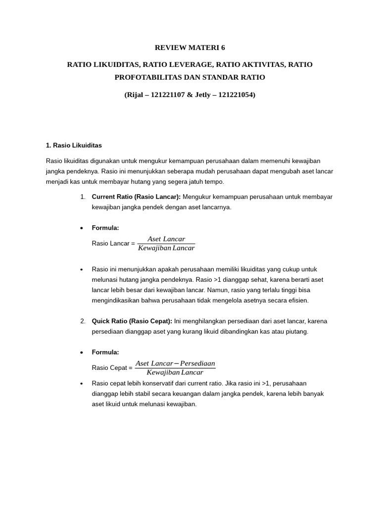 REVIEW MATERI 6 (Rijal & Jetly) | PDF