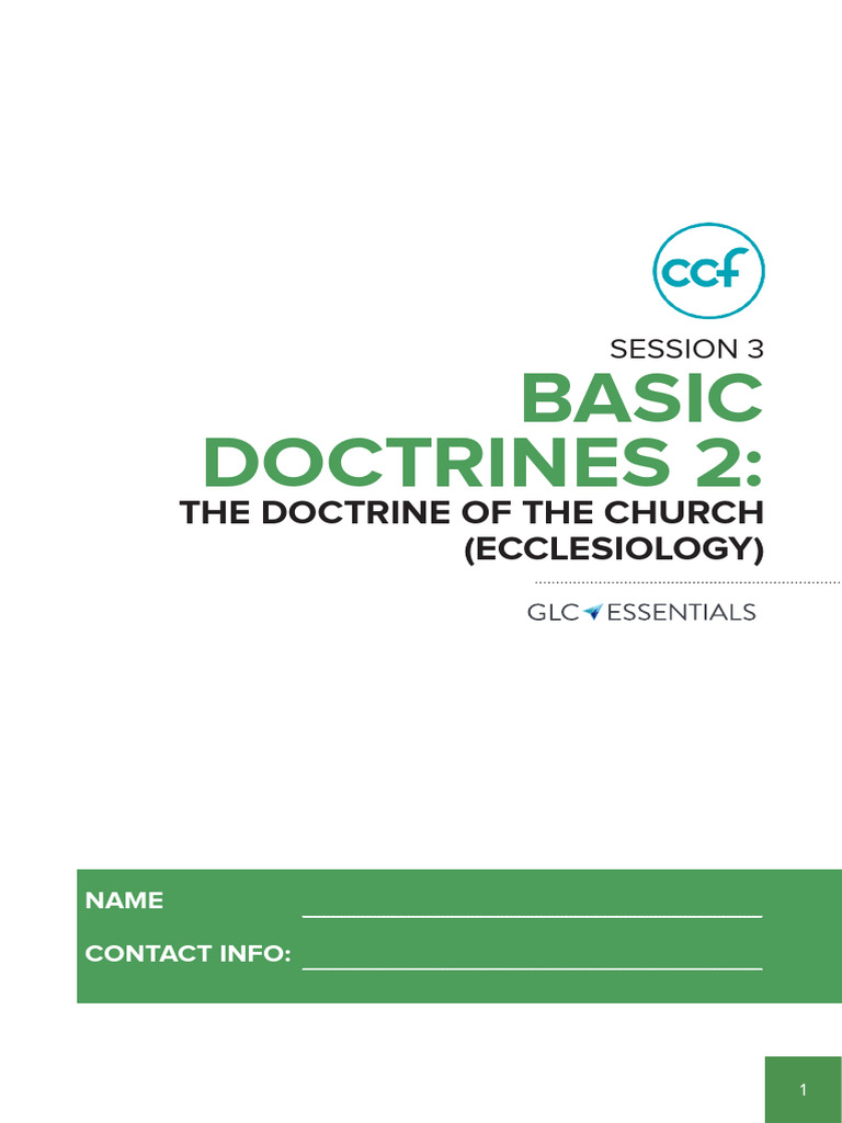 GLC - DOC - 151117 - Basic Doctrines 2 Session 3 REF | PDF | Christian ...