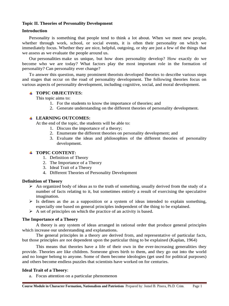 CFLM 1 Lecture Notes 1 | PDF | Extraversion And Introversion | Behaviorism