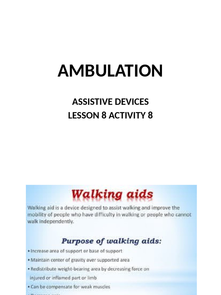 Gait Patterns and Assistive Devices Guide | PDF | Walking | Foot