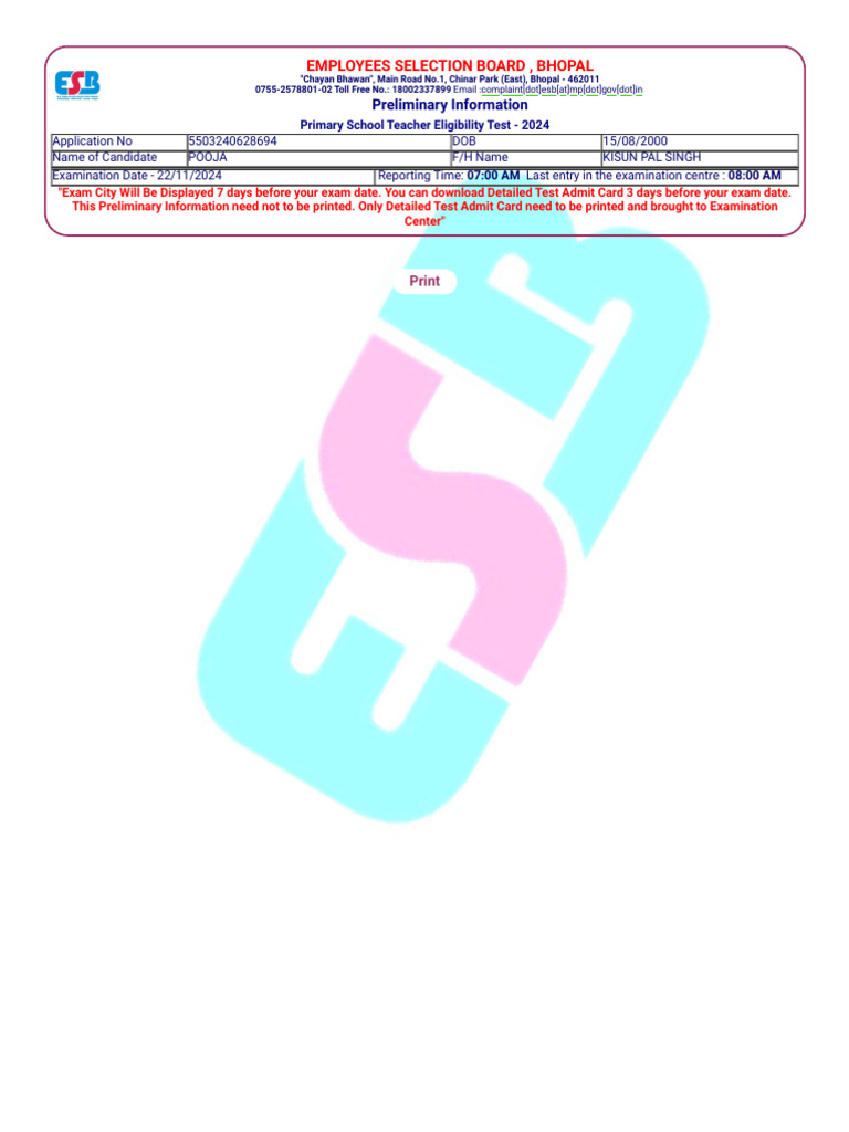 Employees Selection Board | PDF