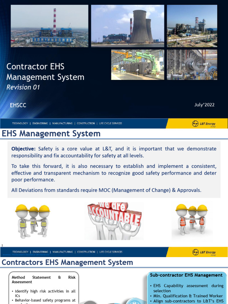 Contractor EHS Management System Rev01 | PDF | Audit | Regulatory Compliance