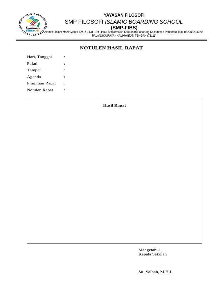 Buku Notulen Rapat | PDF