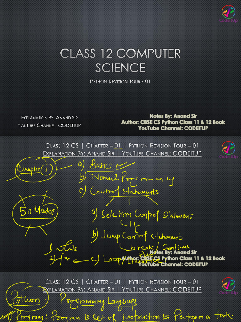 Python Revision Tour 1 12th March 2025 | PDF