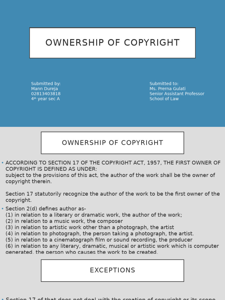 028 Mann Dureja IPR | PDF | Copyright | Employment