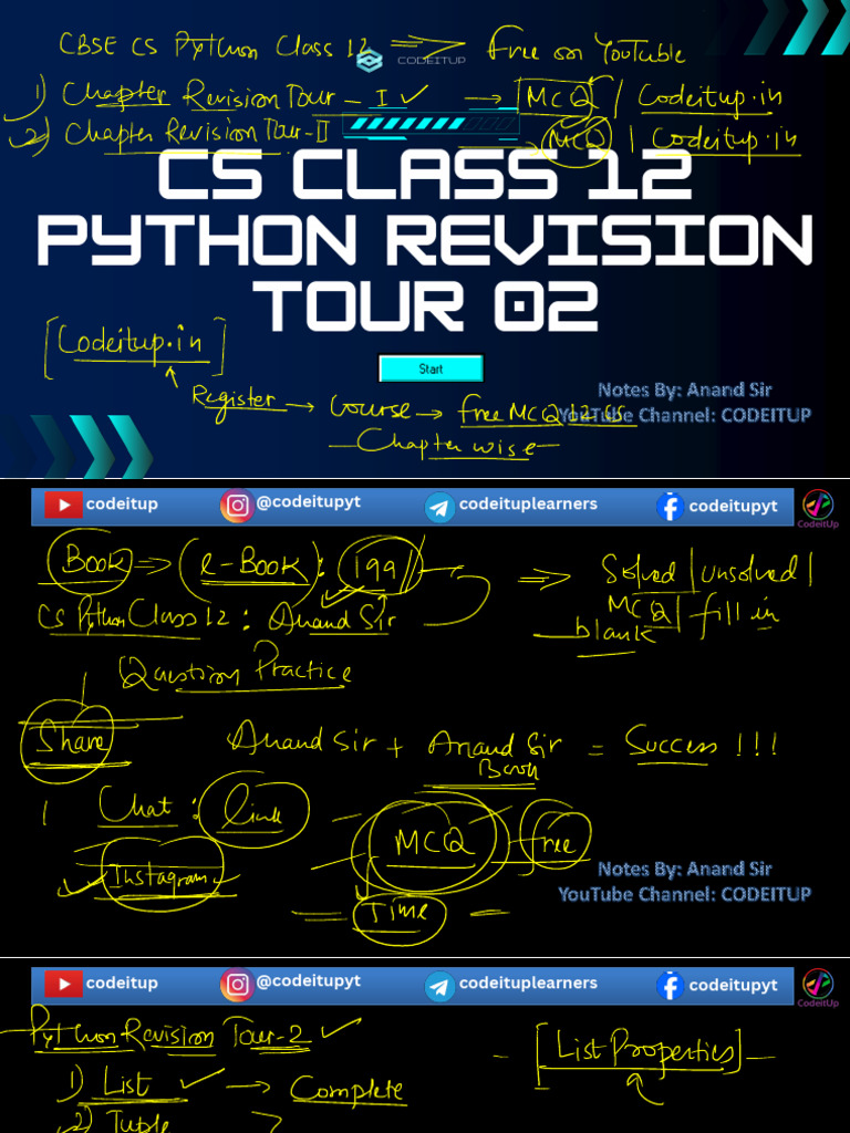 Python Revision Tour 2 16th March 2025 | PDF | Rama | Computer Data