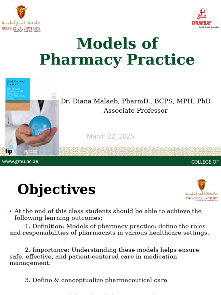 9 Models of Pharmacy Practice | PDF | Pharmacy | Health Care