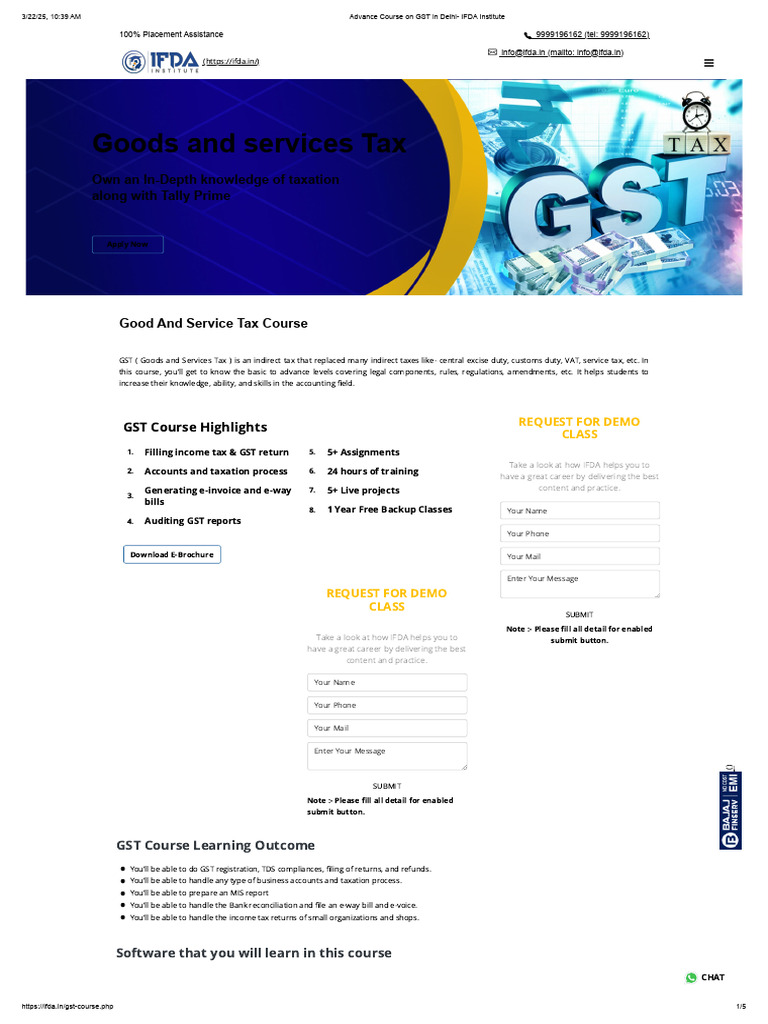 GST Course and Training in Delhi | PDF | Taxes | Government Finances