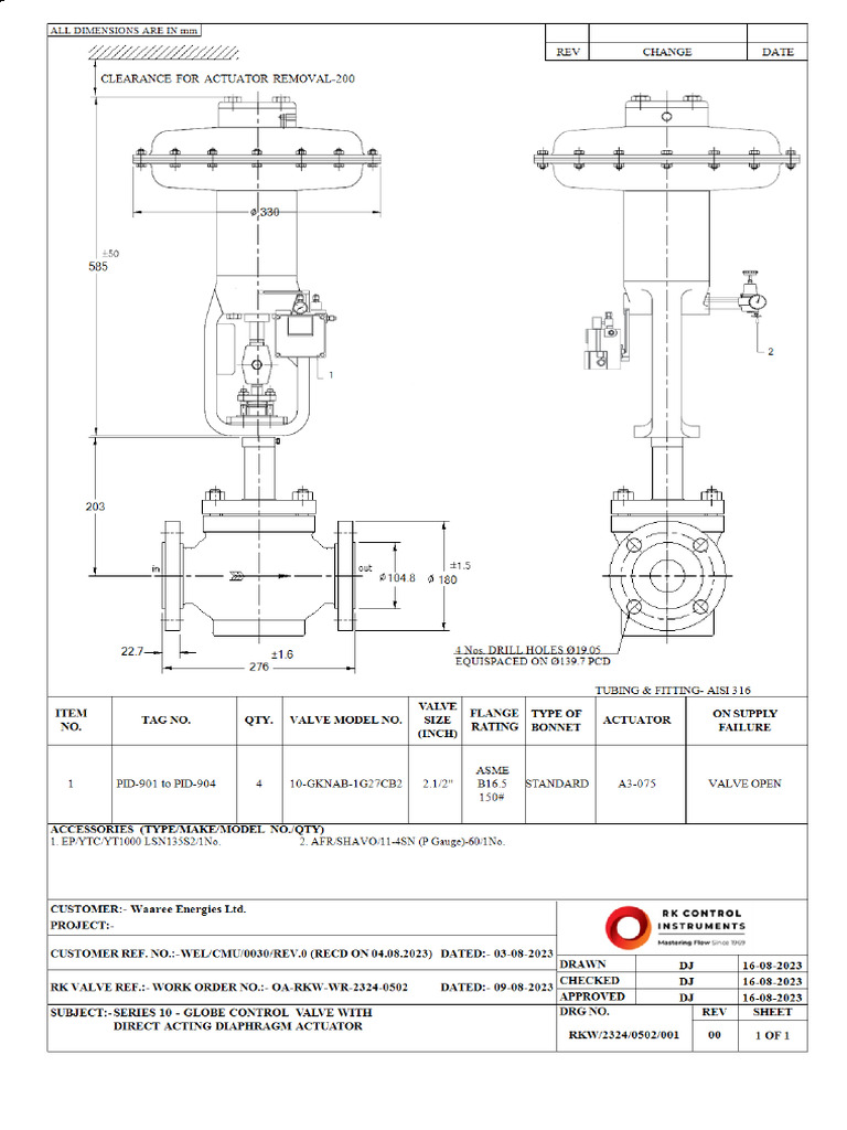 42B. PID Control Valve DRG | PDF