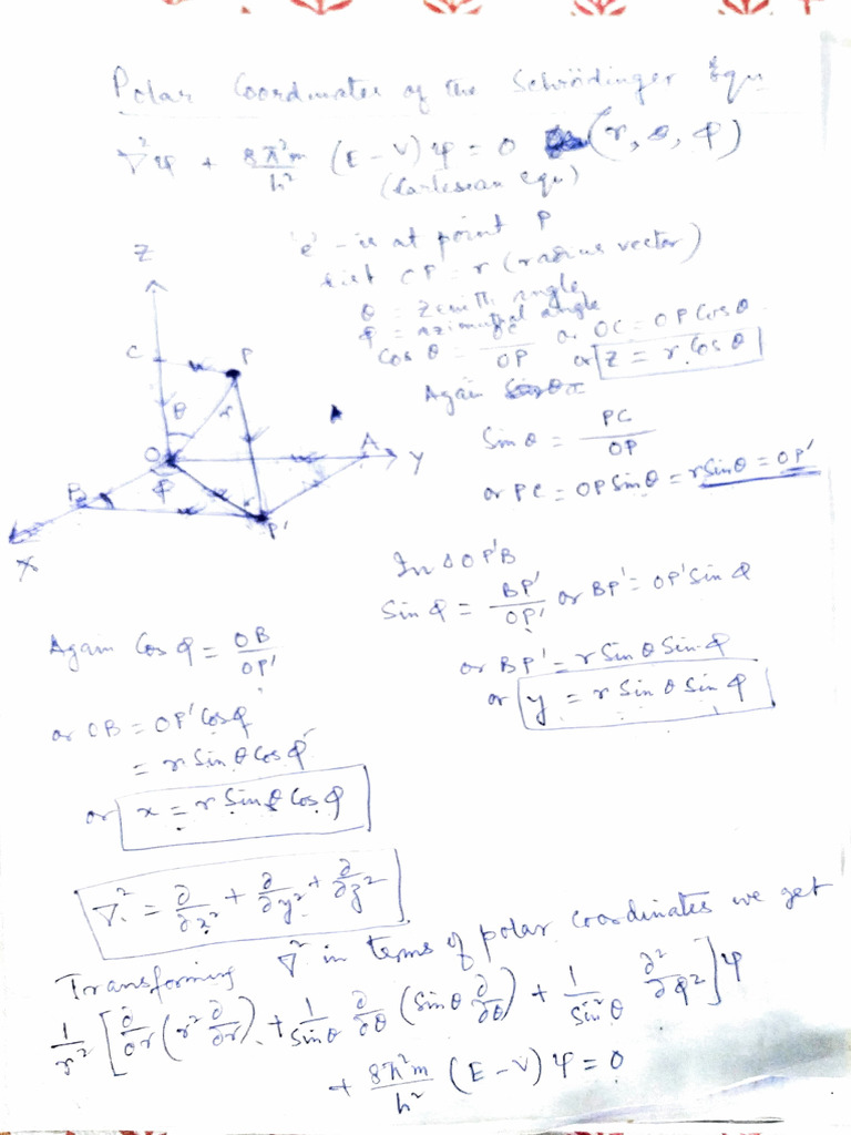 Polar Coordinates, Particle in 1D Box | PDF
