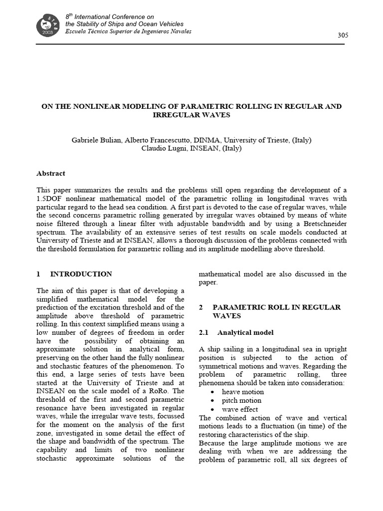 Mô Ình Phi Tuyết Tàu Sóng Điều Hoà Và Không Điều Hoà | PDF | Damping | Waves