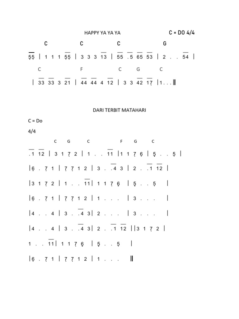 Chords for "Happy Ya Ya Ya" | PDF
