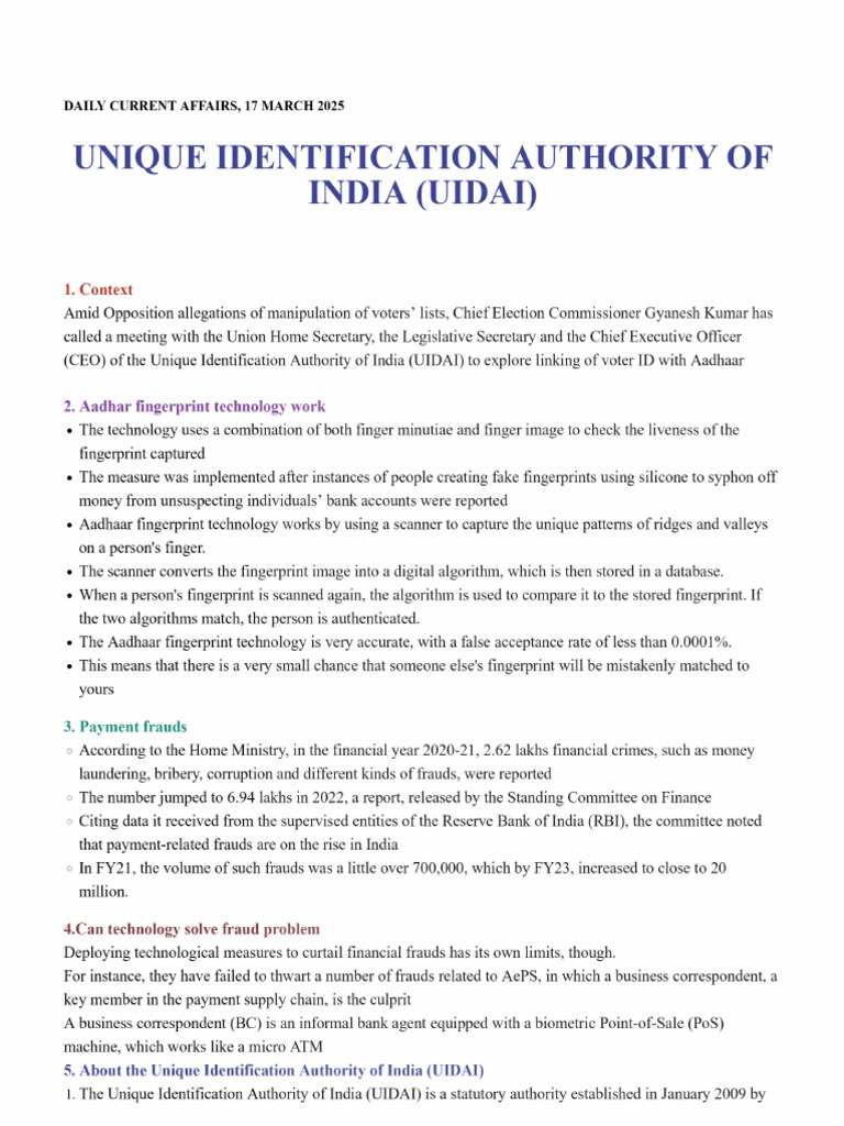 CA UPSC | PDF | Renewable Energy | Fingerprint