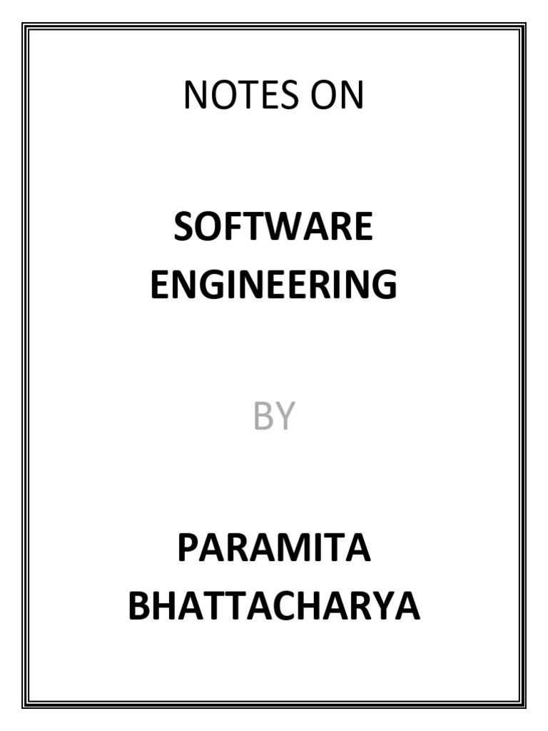 Notes On SFT ENGG. by Paramita Bhattacharya | PDF | Unified Modeling ...