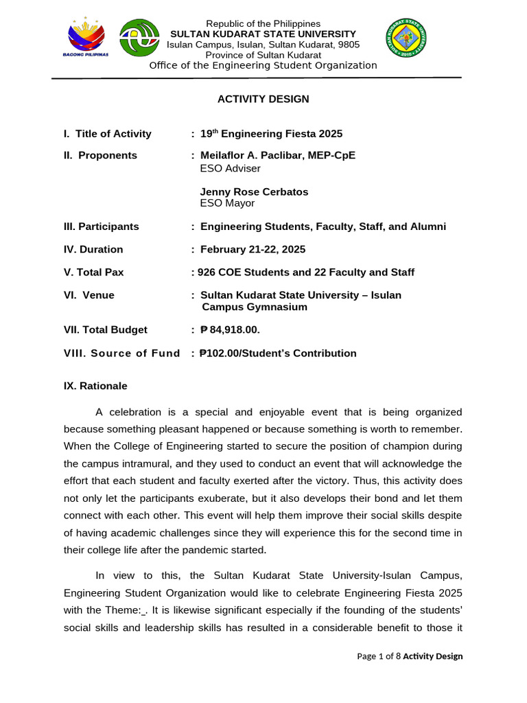 Engineering Fiesta 2025 Overview | PDF