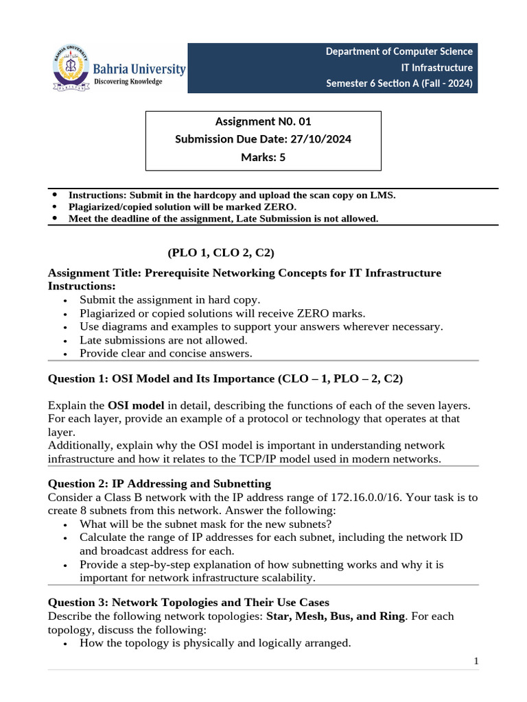 Assignment 2IT 09102024 015548am | PDF | Computer Network | I Pv6