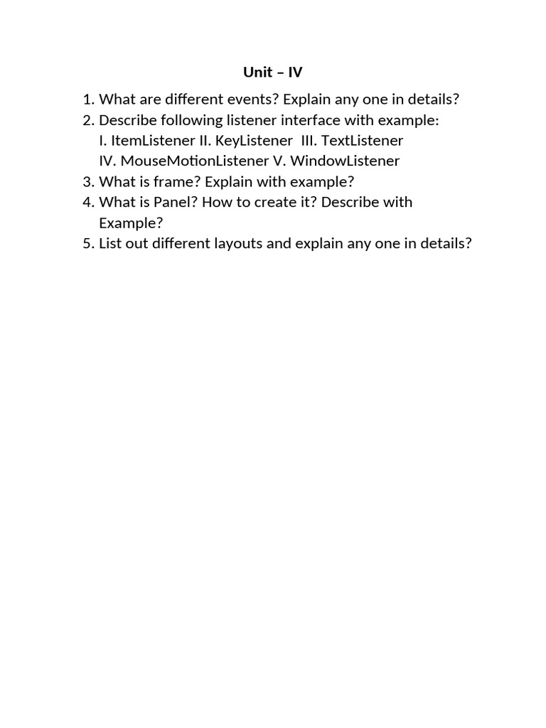 UNIT IV Assignment Que. | PDF