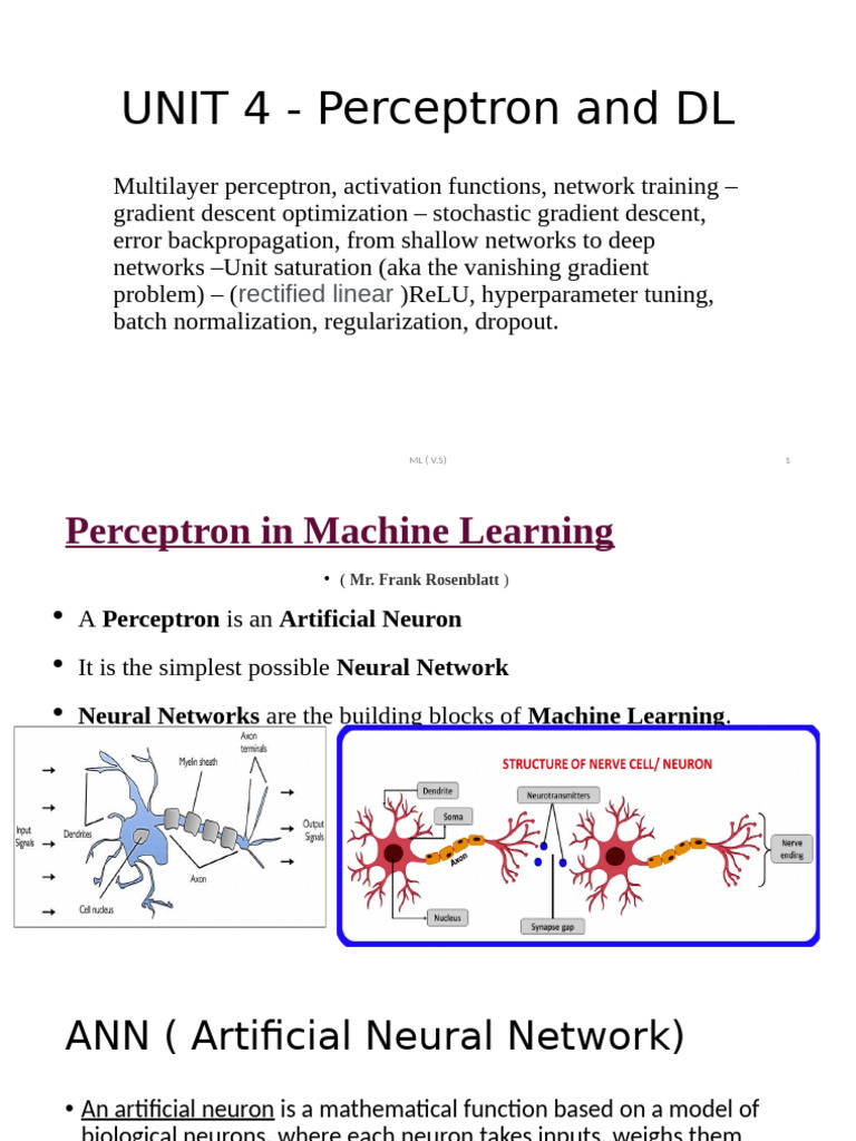 Understanding Perceptrons in Deep Learning | PDF | Applied Mathematics ...