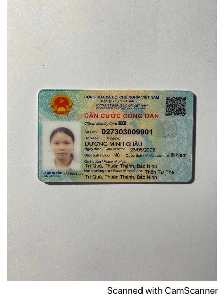 CCCD - Dương Minh Châu | PDF