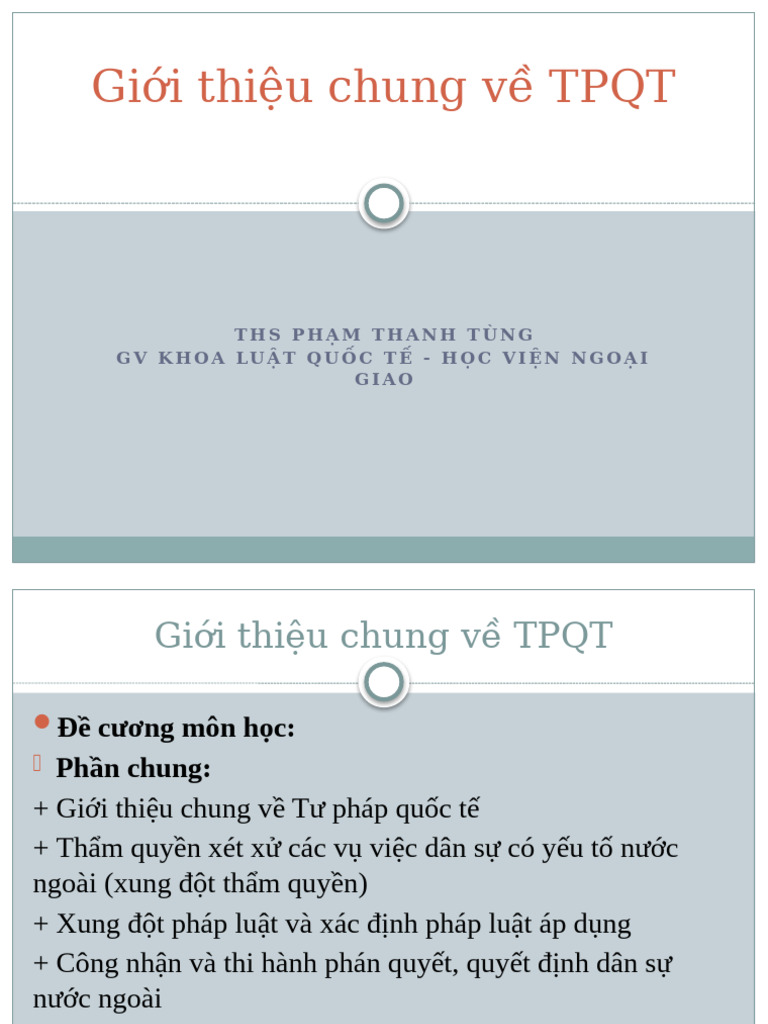 Giới thiệu chung về TPQT | PDF