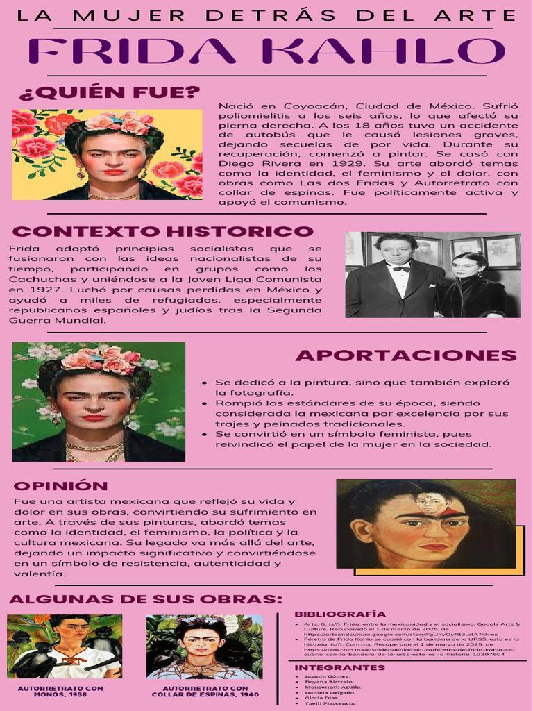 Infografía de Frida Kahlo | PDF