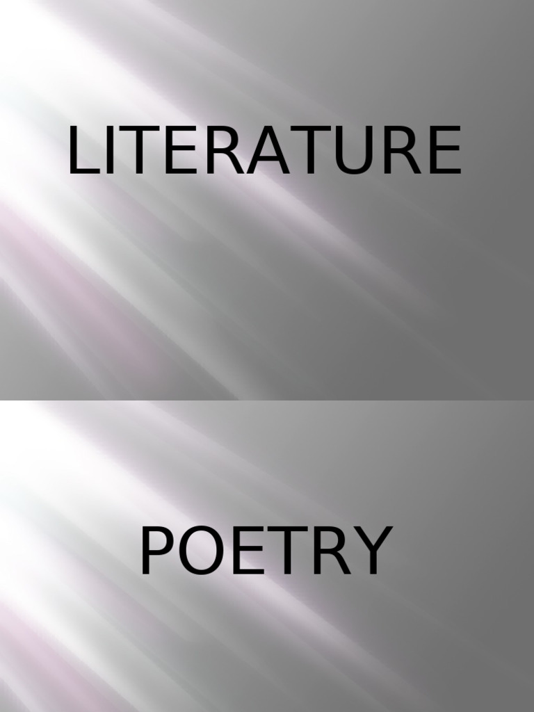 Understanding Poetry: Elements & Types | PDF | Poetry | Rhyme