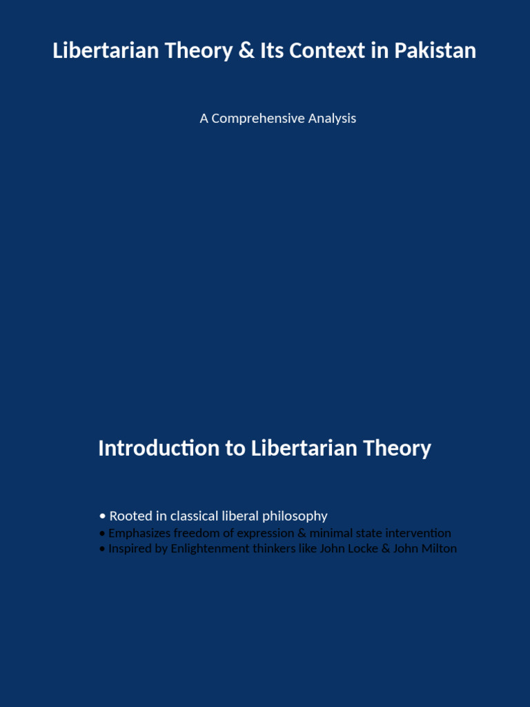 Libertarian Theory Pakistan Enhanced | PDF